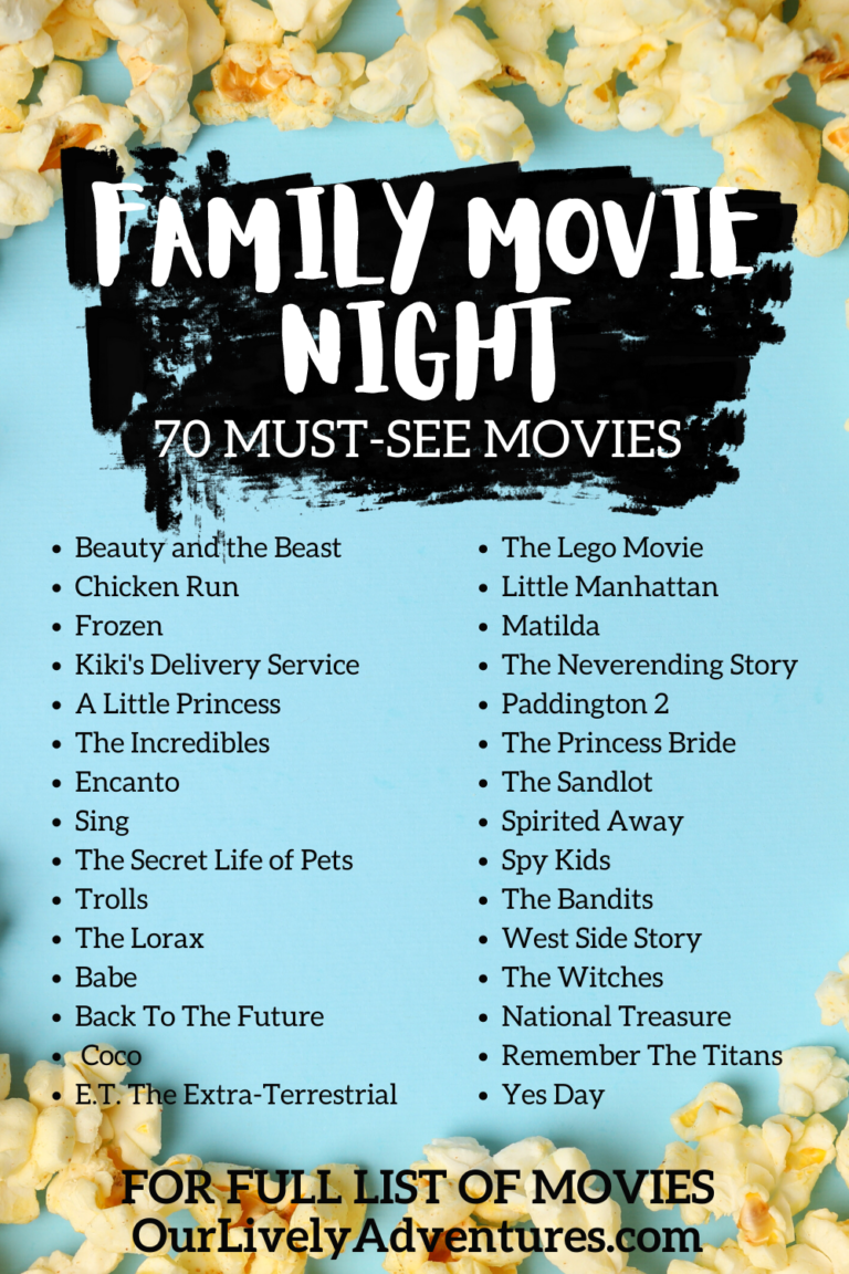 70 Great Movies To Watch With Kids - Our Lively Adventures
